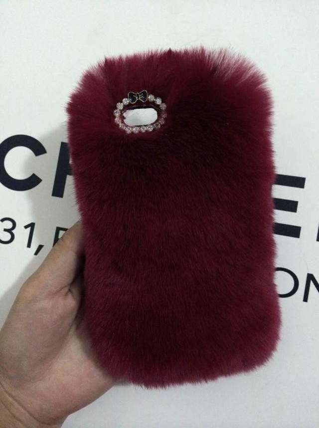 Wine Dark Red I Phone 6 Case-cute Iphone 6s Cover Skins Rabbit Fur ...